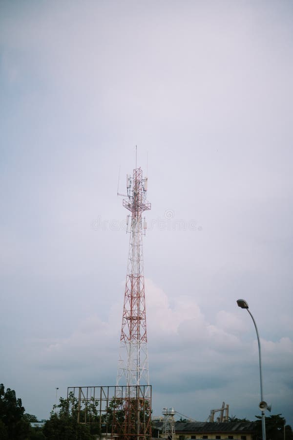 A 4G Signal Transmitter Installed by the Seaside, Stock Image - Image ...