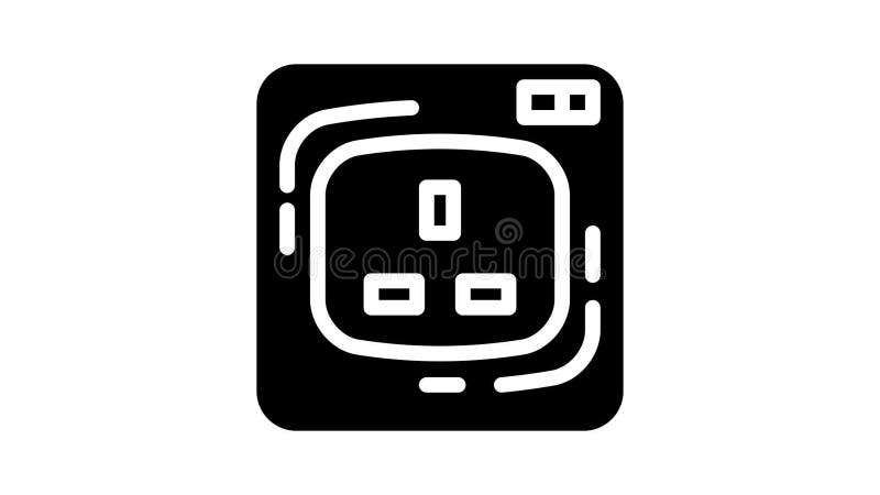 Double Socket Color Icon Animation Stock Footage - Video of power ...