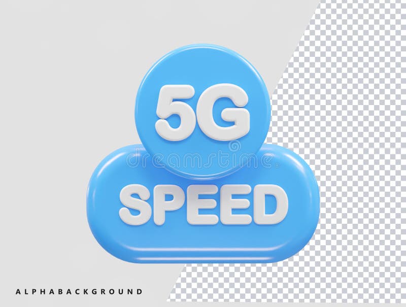 5g Speed Icon Vector Illustration Element 3d Rendering Transparent Eps ...