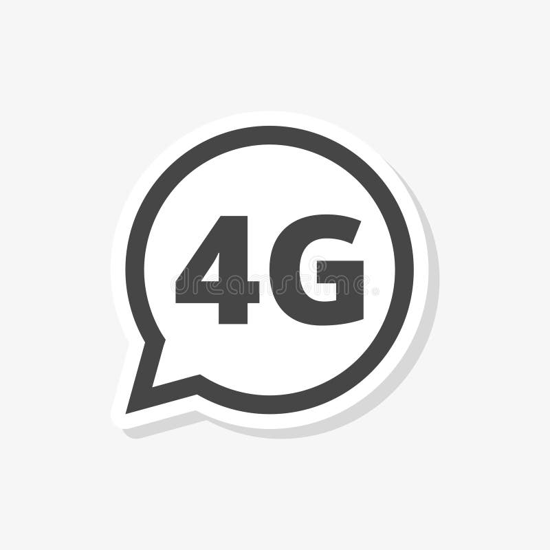 4G Sticker, 4g Network Icon, Simple Vector Icon Stock Vector ...