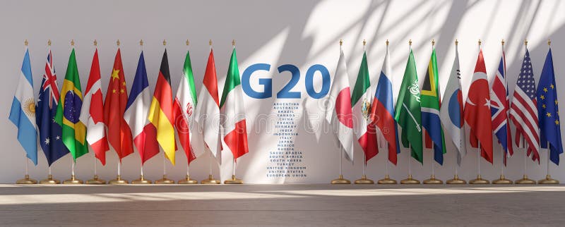 G20 Summit or Meeting Concept. Row from Flags of All Members of G20 ... G20 Summit or Meeting Concept. Row from Flags of All Members of G20 ...