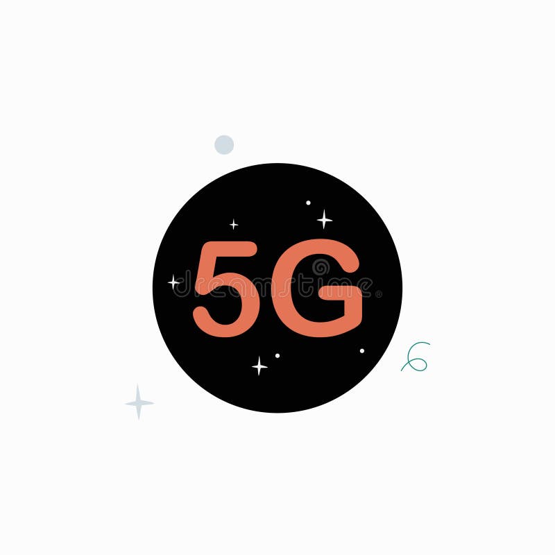 5G Symbol in Flat Vector Illustration Representing Advanced Technology ...