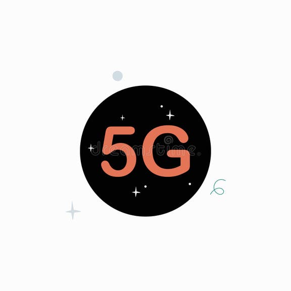 5G Symbol in Flat Vector Illustration Representing Advanced Technology ...
