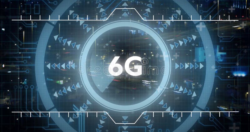 6G Technology Animation Over Futuristic Digital Interface with ...