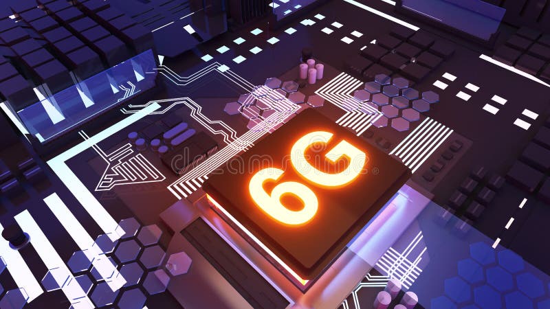 6g Technology Background Abstract Illustration,Computer System and 6G ...