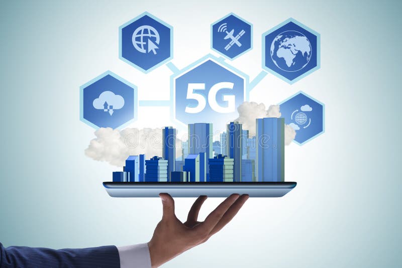 5G Mobile Technology Concept - High Internet Speed Stock Image - Image ...
