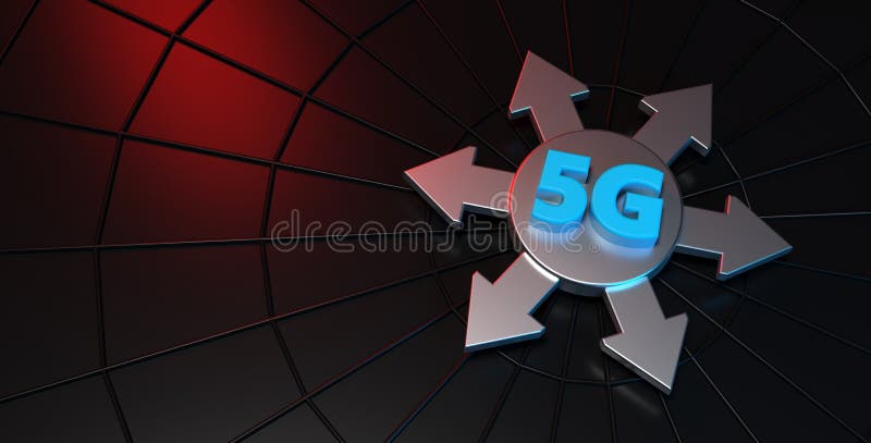 5G Technology Deployment in the World Stock Illustration - Illustration ...