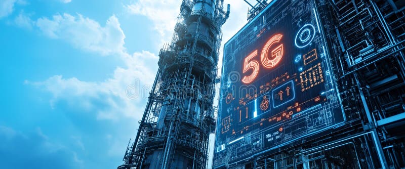 5G Technology Infrastructure: Futuristic Digital Tower Enhancing Connectivity in Urban ...