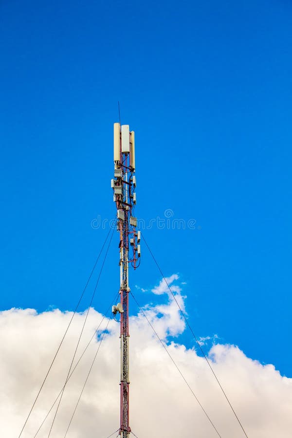 4G, Telecom Radio Tower or Mobile Phone Base Station_ Stock Photo ...