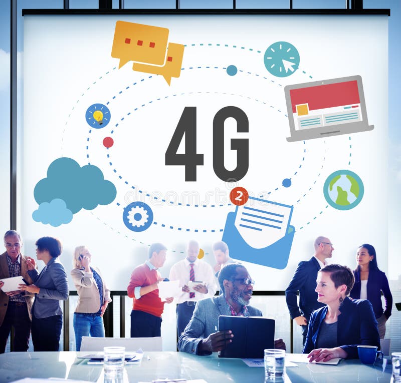 4G Telecommunication Connection Networking Mobility Concept Stock Image ...