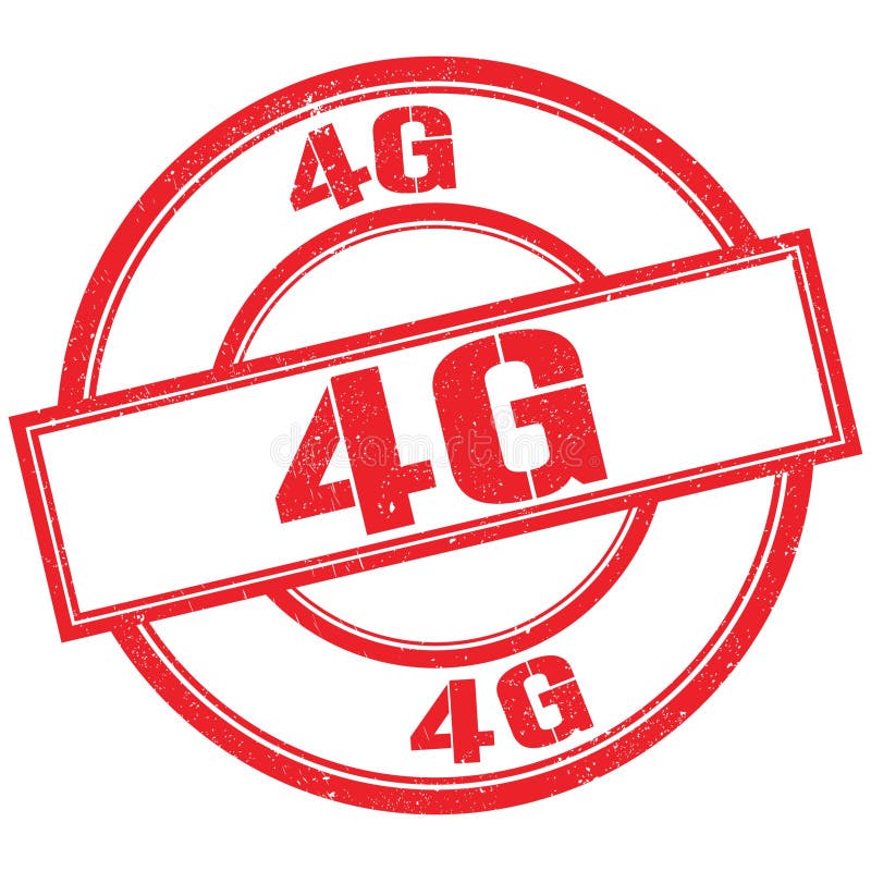 4G Text Written on Red Stamp Sign Stock Illustration - Illustration of ...
