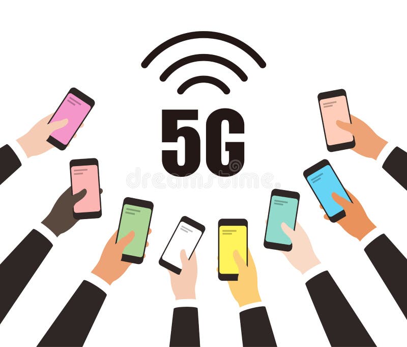 5G 5th Generation Mobile Network Wireless Icon, 1g To 6g Stock Vector ...