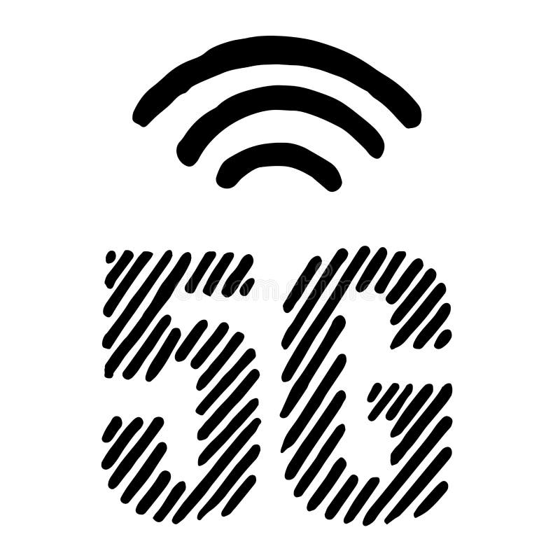 5G 5th Generation Mobile Network Wireless Icon Stock Vector ...