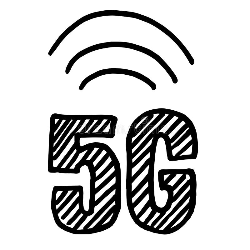 5G 5th Generation Mobile Network Wireless Icon Stock Vector ...