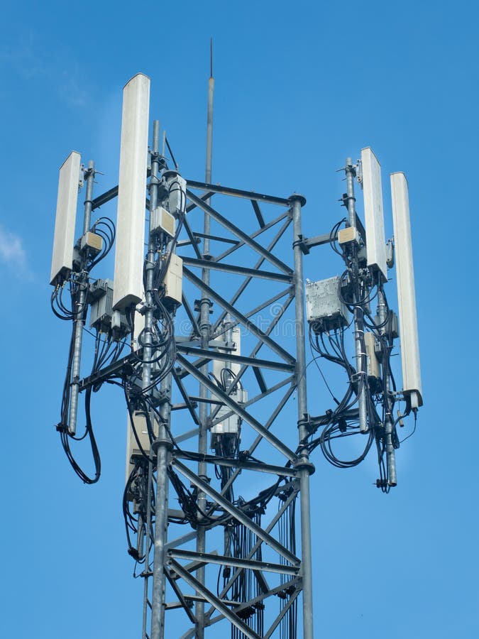 LTE, GSM, 2G, 3G, 4G, 5G Tower of Cellular Communication Stock Image ...