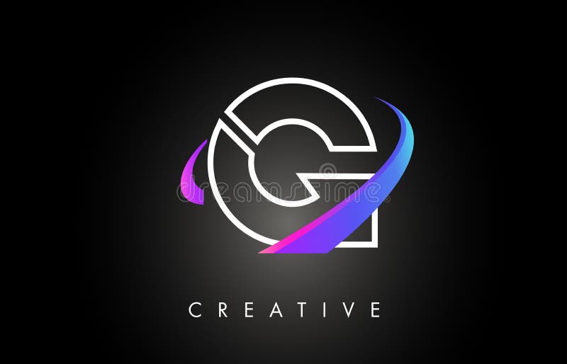 G Trendy Modern Letter Logo Design Monogram and Creative Swoosh on ...