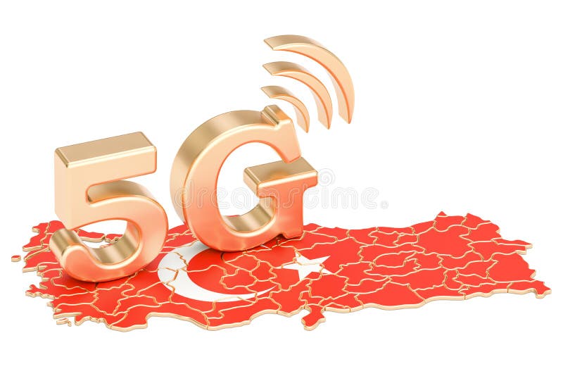 5G in Turkey Concept, 3D Rendering Stock Illustration - Illustration of ...