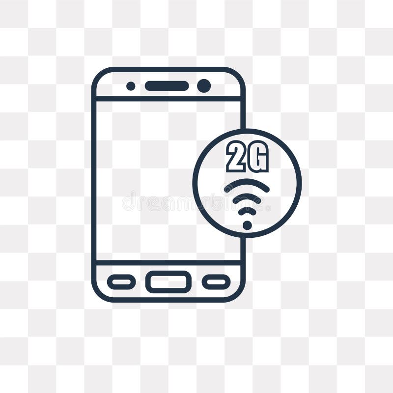 2g Vector Icon Isolated on Transparent Background, Linear 2g ...