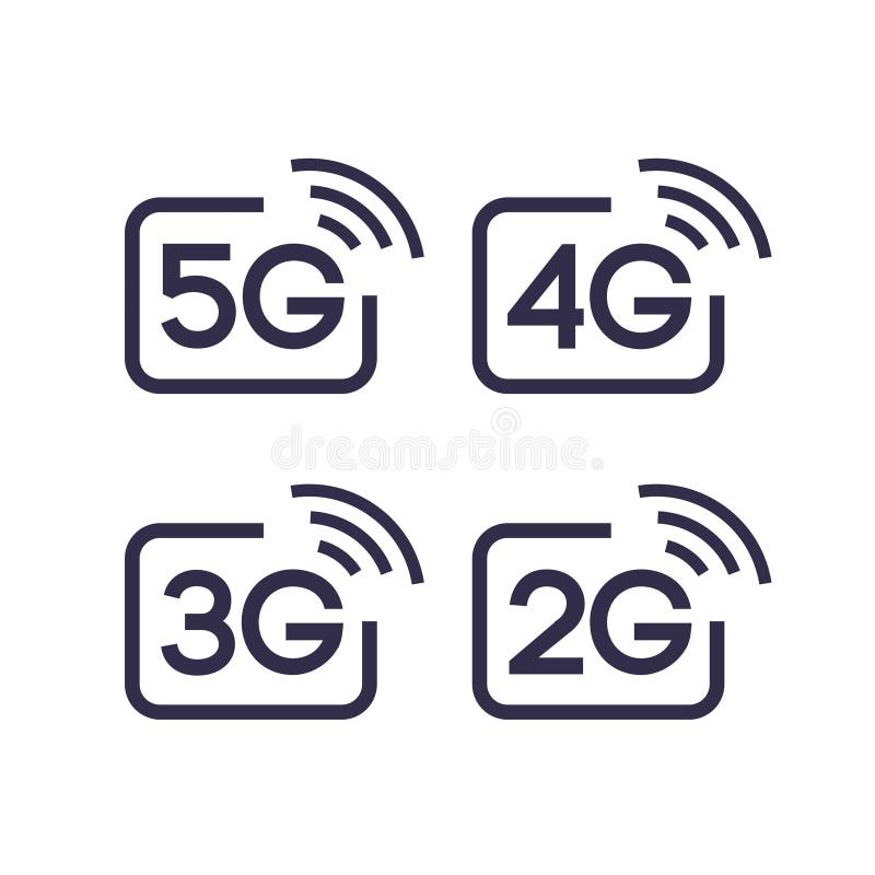 2g 3g 4g Icons Stock Illustrations – 23 2g 3g 4g Icons Stock ...