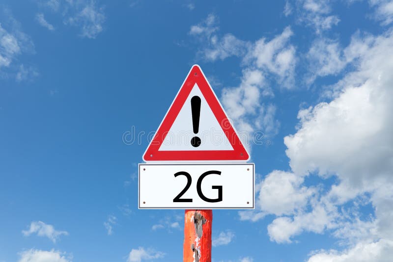 2G Warning Sign with Blue Sky Background Stock Image - Image of clouds ...