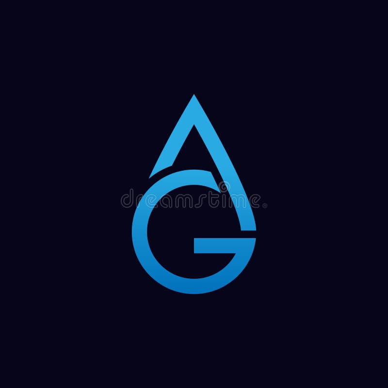 G a water logo design stock vector. Illustration of abstract - 239893483