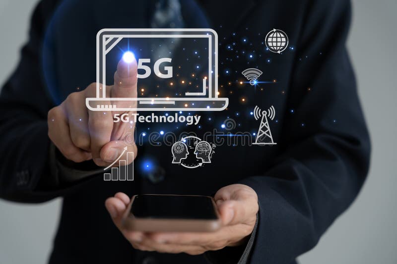 5g Wireless Network High Speed Internet Cloud Computing Or Connect Diagram Technology Data