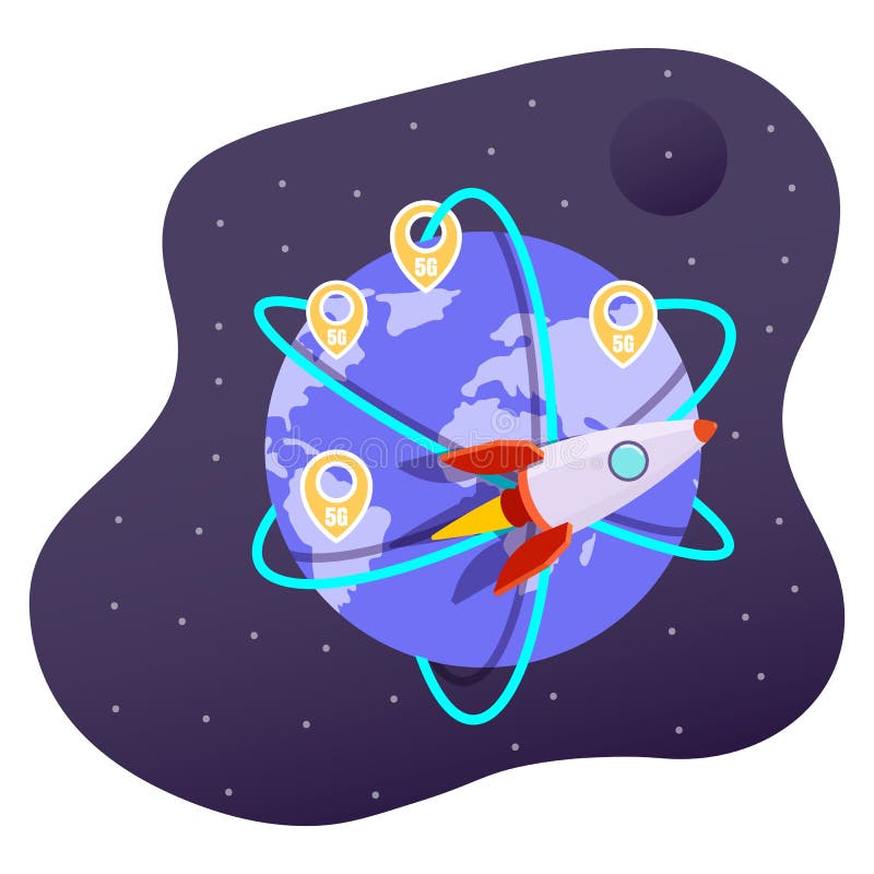 5g Wireless Network Technology, Global High Speed Internet, Flat Vector ...