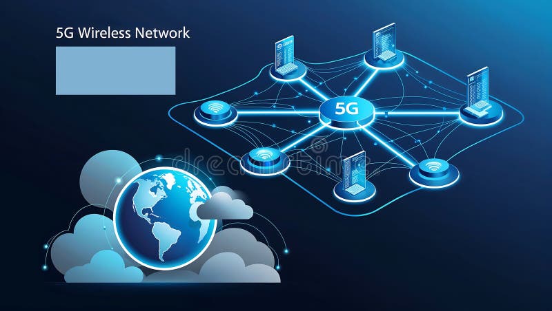 5G Wireless Revolution HighSpeed Data Transmission Stock Illustration ...