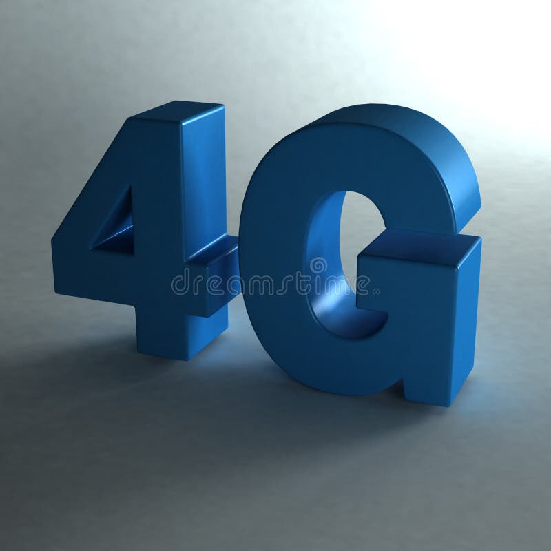 4G word in blue. stock illustration. Illustration of multimedia - 55354017