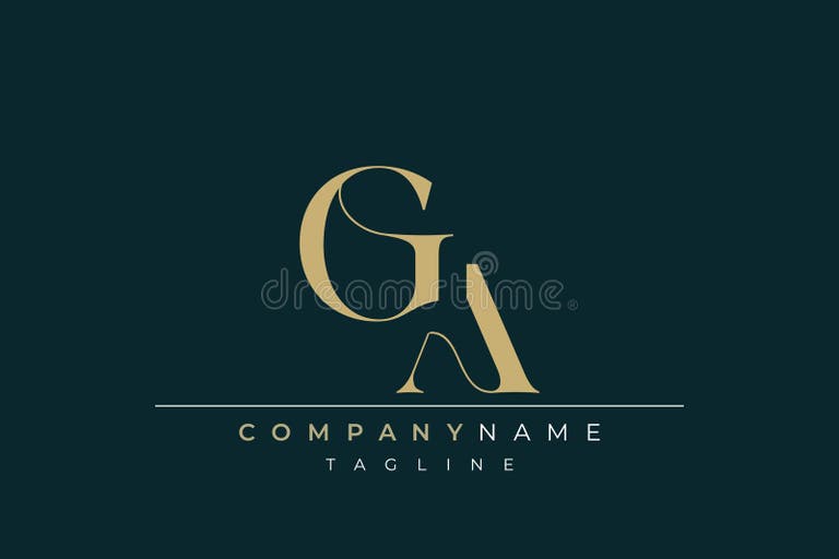 GA Abstract logo design stock vector. Illustration of abstract - 361637922