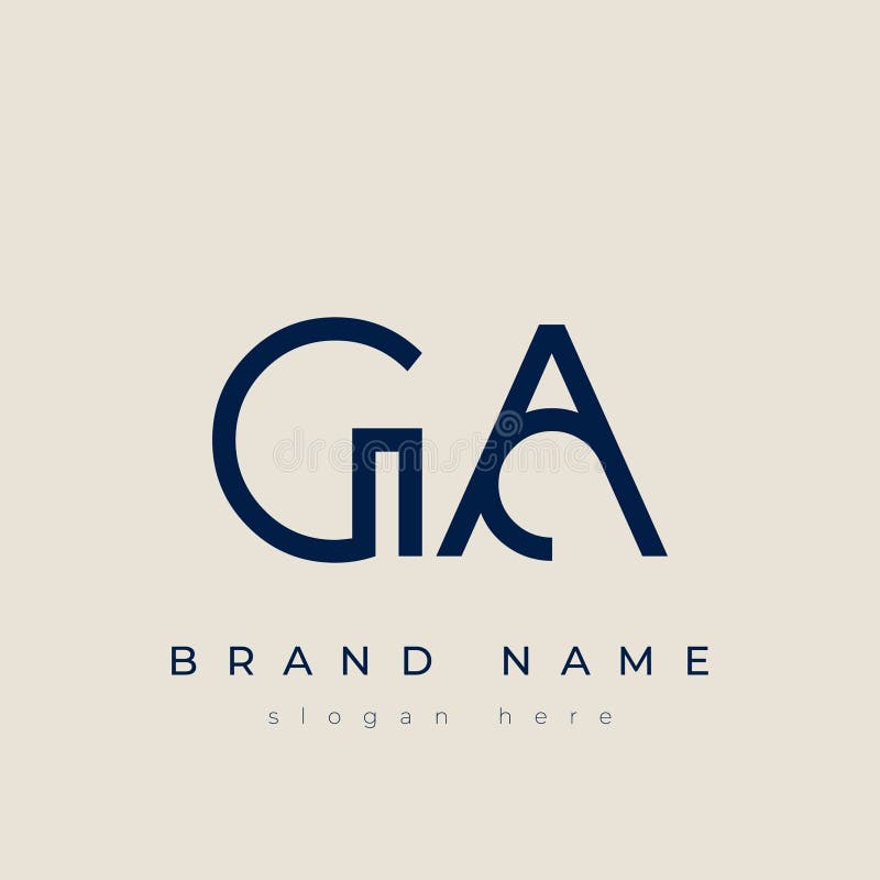 GA Alphabet Letter Icon Logo Stock Vector - Illustration of design ...