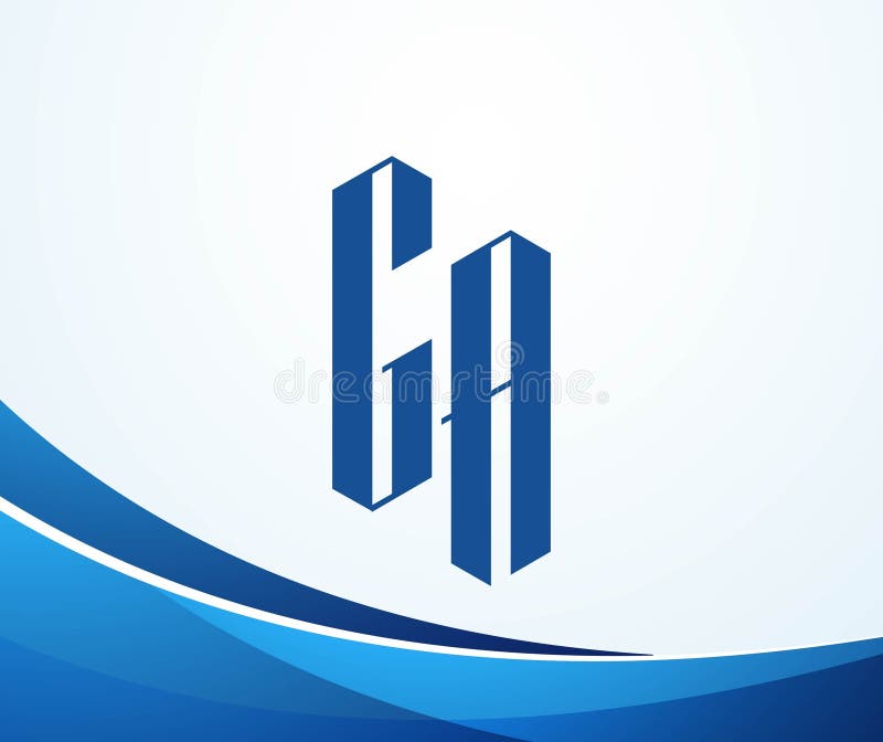 GA Alphabet Letter Logo Design Template Elements Stock Vector ...