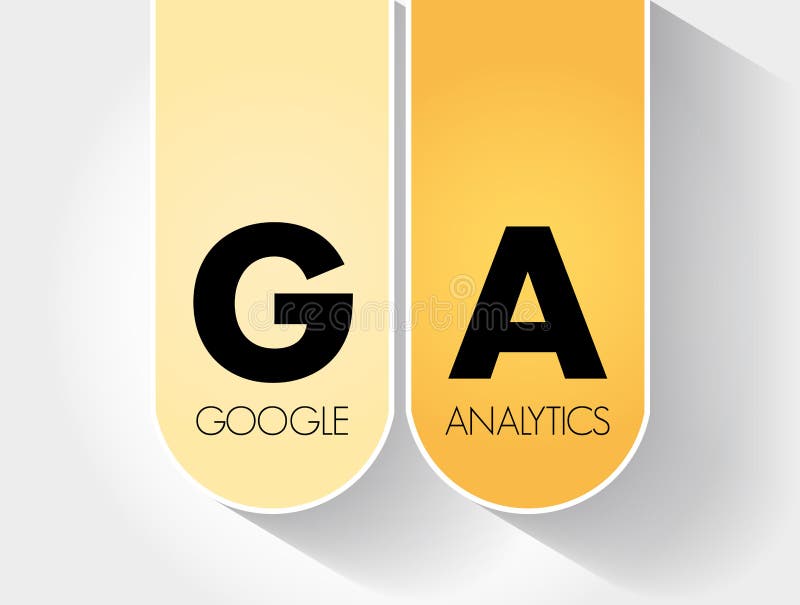 GA - Google Analytics Acronym, Business Concept Background Editorial ...