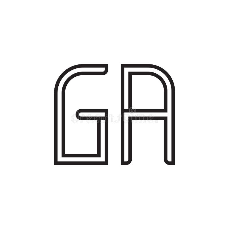 Ga Initial Letter Vector Logo Icon Stock Vector - Illustration of name ...