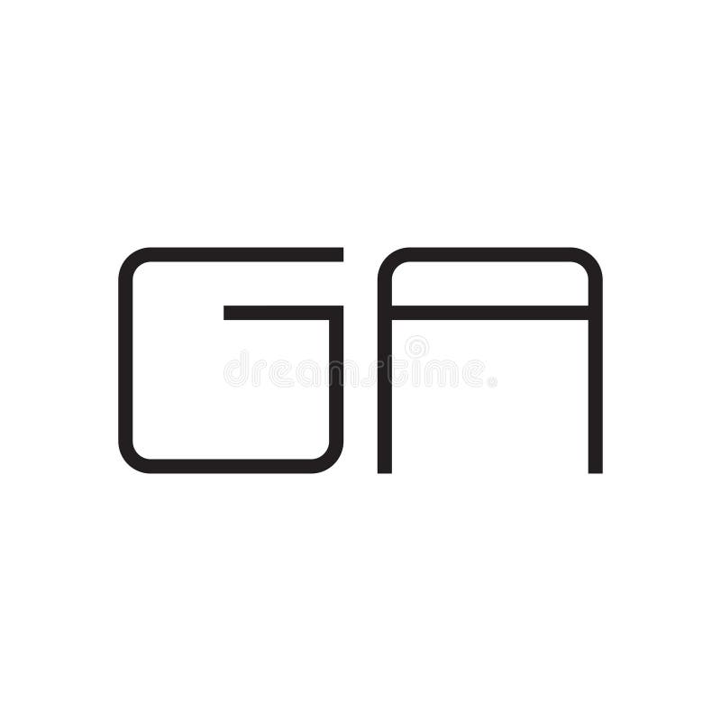 Ga Initial Letter Vector Logo Icon Stock Vector - Illustration of mark ...