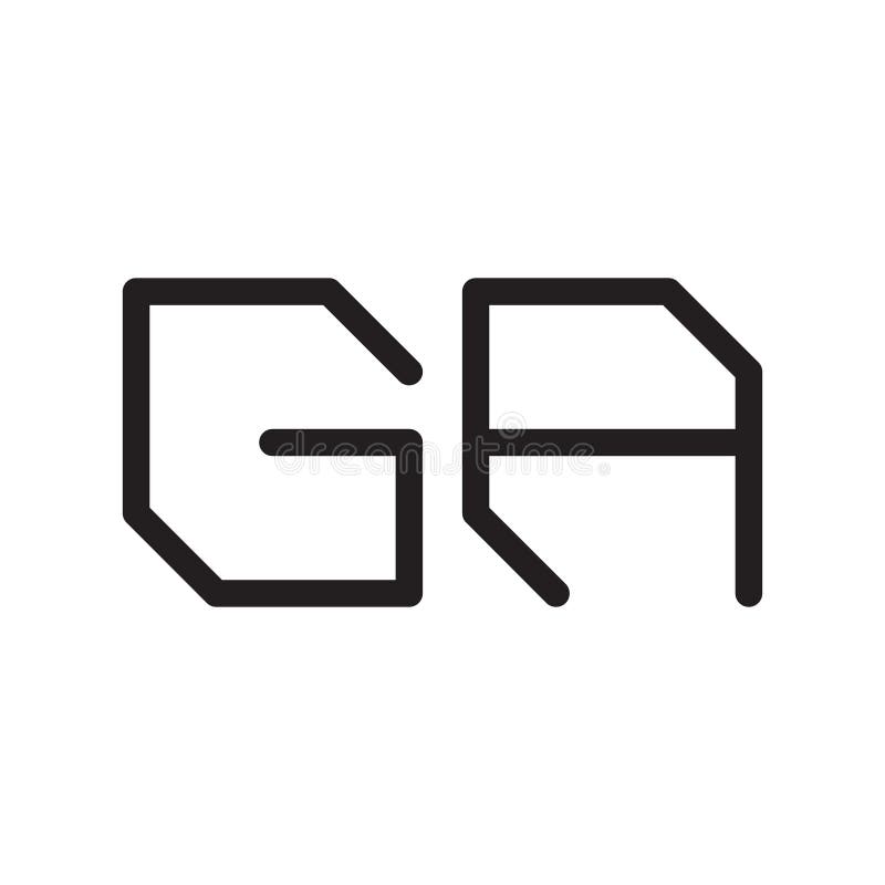 Ga Initial Letter Vector Logo Icon Stock Vector - Illustration of ...