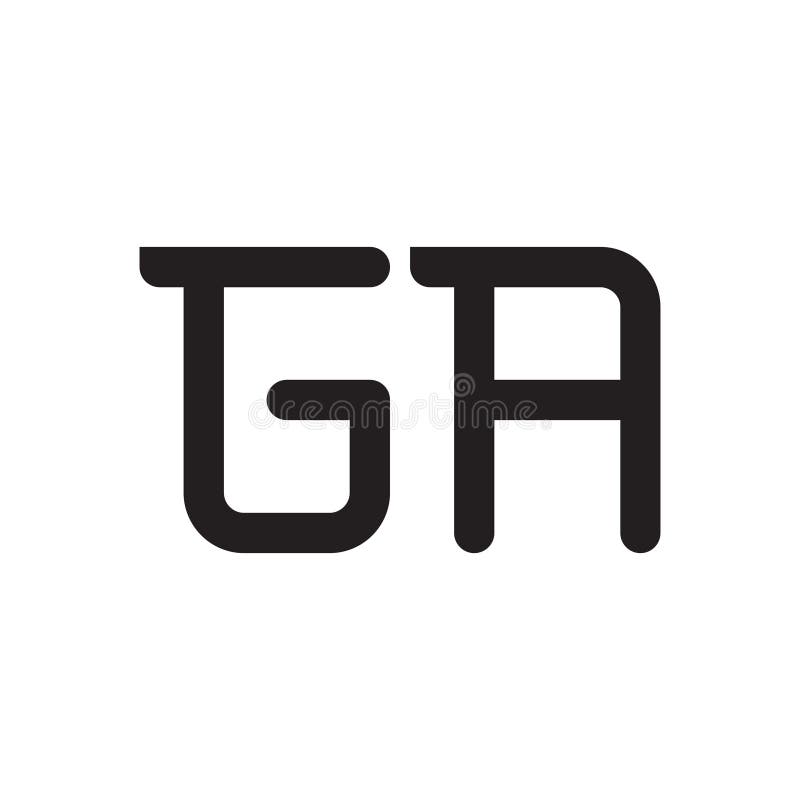 Ga Initial Letter Vector Logo Icon Stock Vector - Illustration of type ...