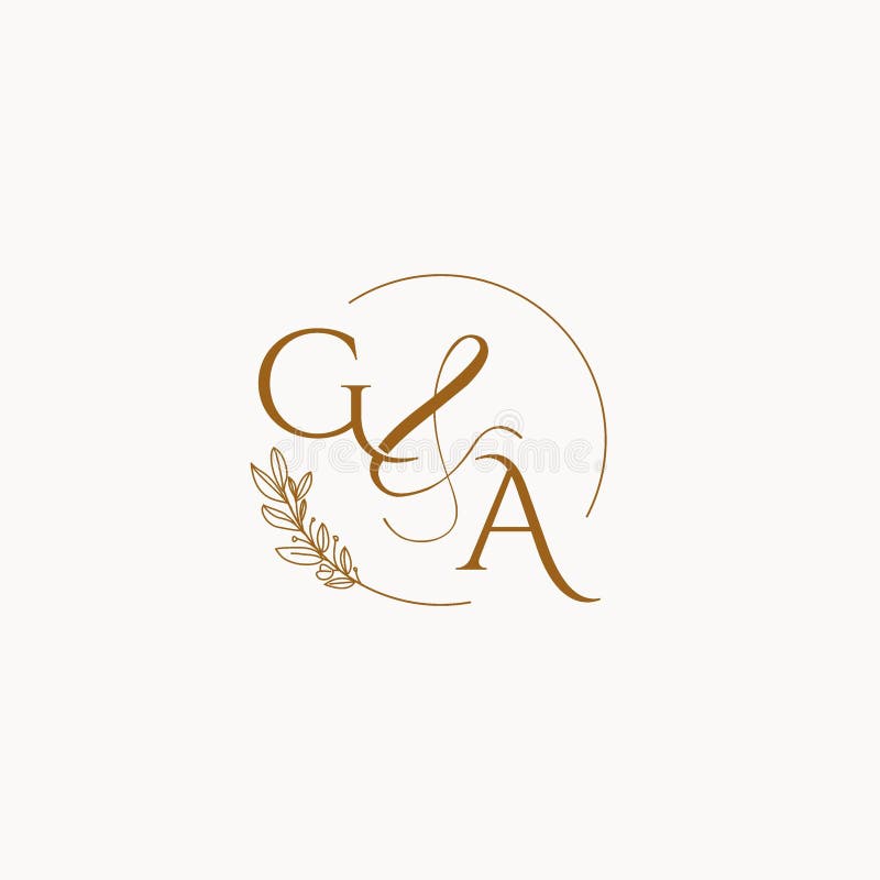 GA Initial Wedding Monogram Logo Stock Vector - Illustration of ...