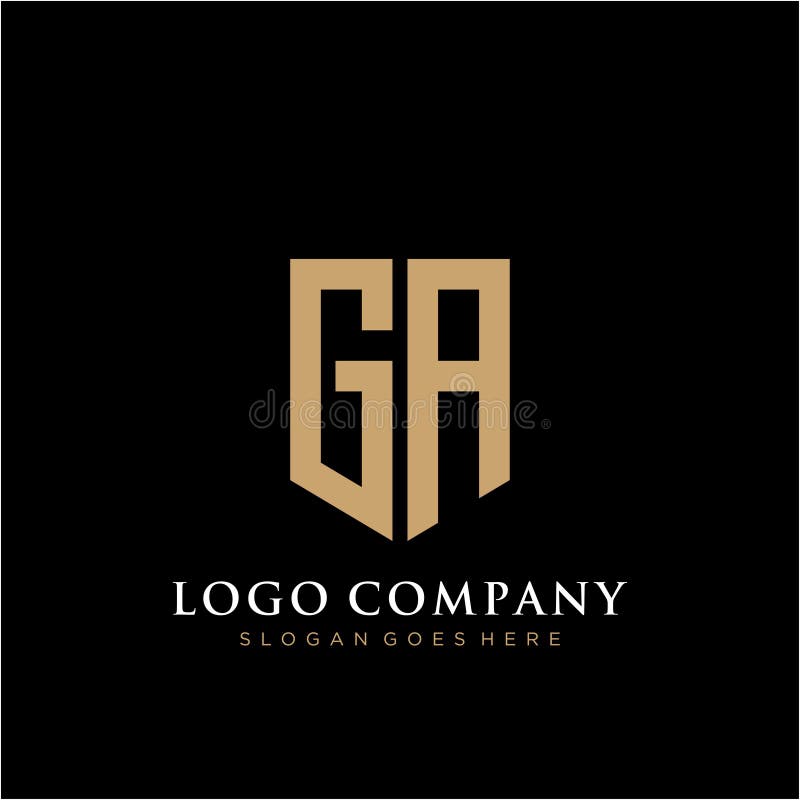 GA Letter Logo Icon Design Template Elements Stock Vector ...