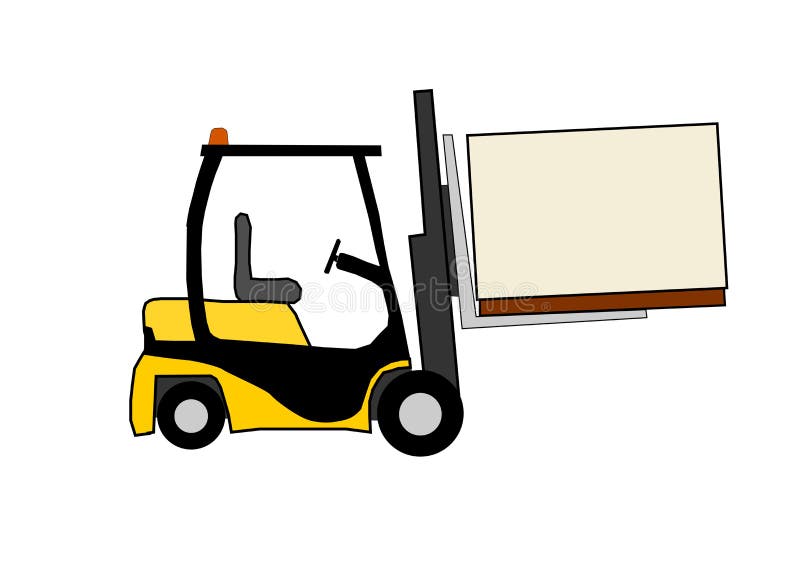 Gabelstapler vektor abbildung. Illustration von ladung - 13765463