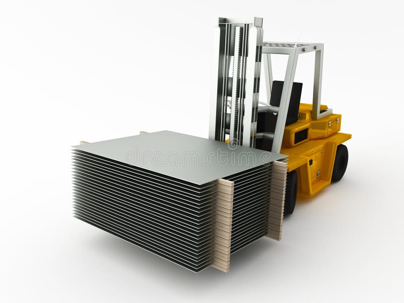 Gabelstapler stock abbildung. Illustration von industriell - 3925661