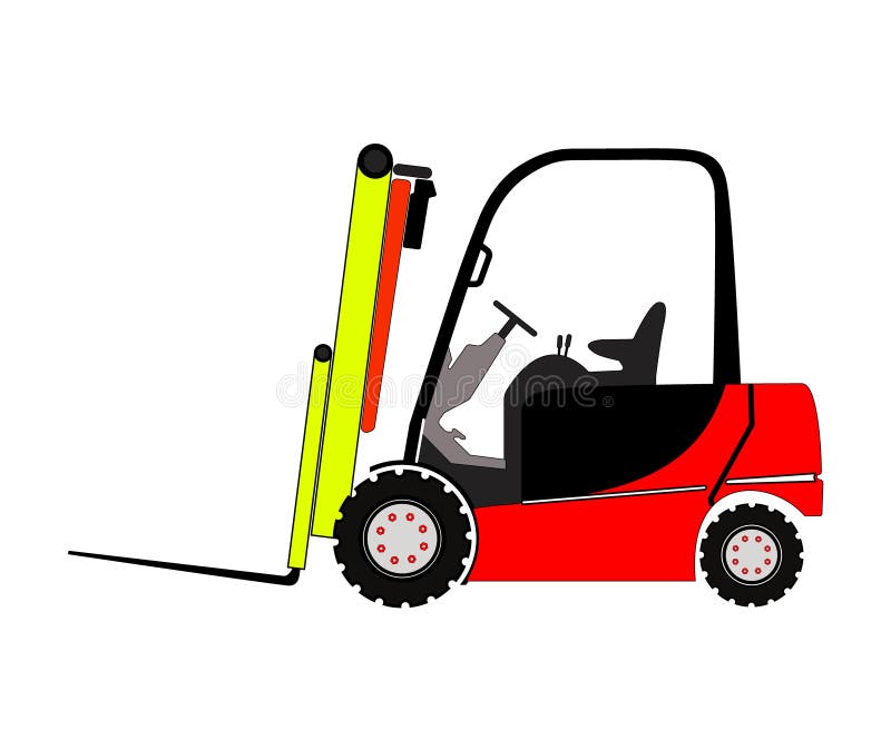 Gabelstapler Lokalisiertes Vektorbild Vektor Abbildung - Illustration ...