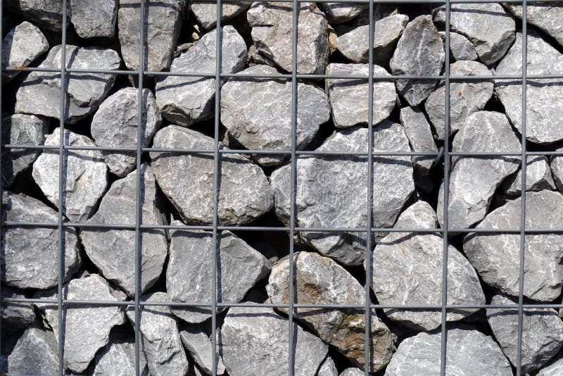 Gabion stock photo. Image of limestone, drywall, galvanized - 53394176