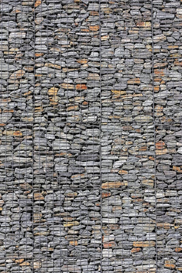 Solid Mesh stone wall 4 stock photo. Image of retainer - 100937830