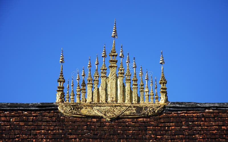 Gable apex of temple stock photo. Image of decoration - 22214610