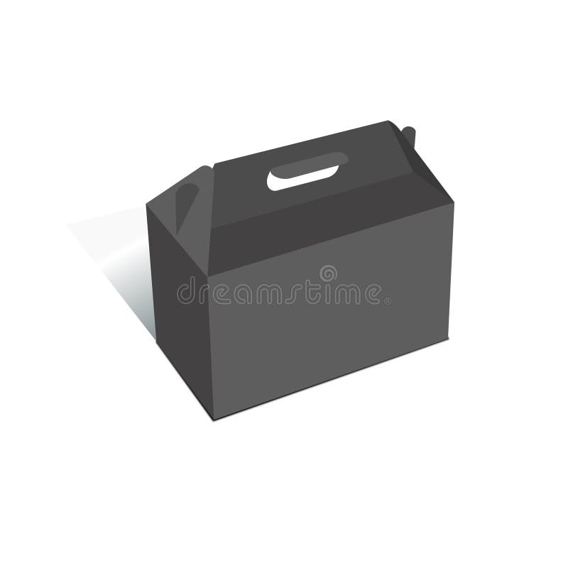 Gable Auto Lock Box Dieline Template, Vector Design Stock Vector ...