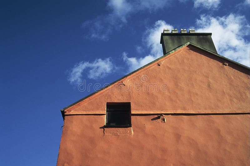 Gable end, stock photo. Image of wall, blue, textures - 25104080