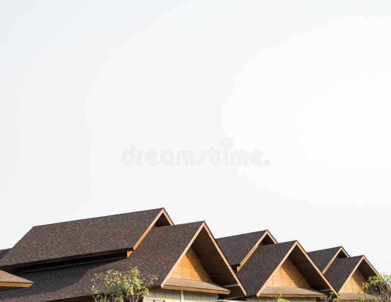 Gable Shingles Roof triple foto de archivo. Imagen de tres - 89413216