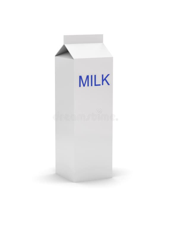 Gable Top Carton with a Label - Milk Stock Illustration - Illustration ...
