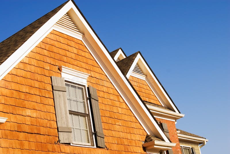 Log cabin gable and roof stock image. Image of cabin, rooftop - 6163091